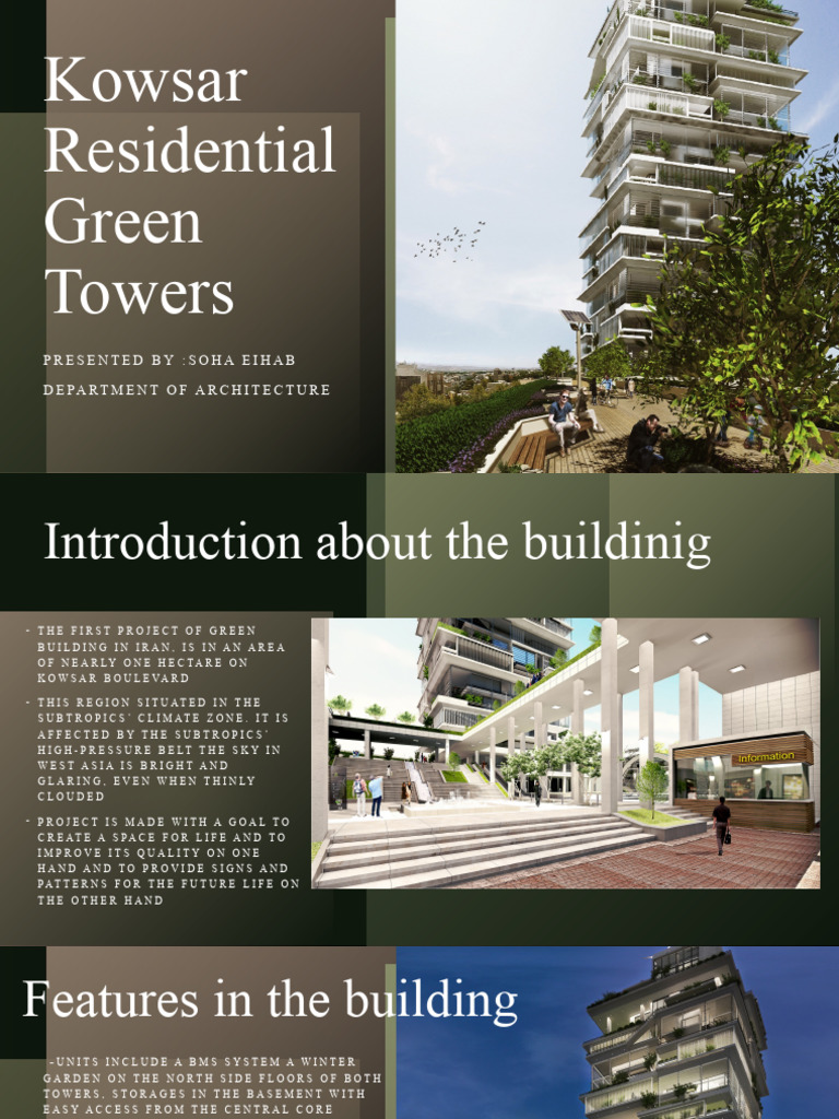 Kowsar Residential Green Towers Overview | PDF | Home & Garden ...