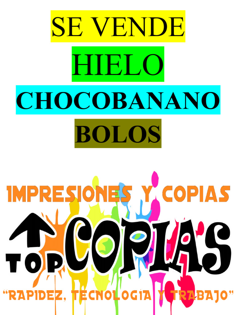 SE VENDE HIELO CHOCOBANANO | PDF