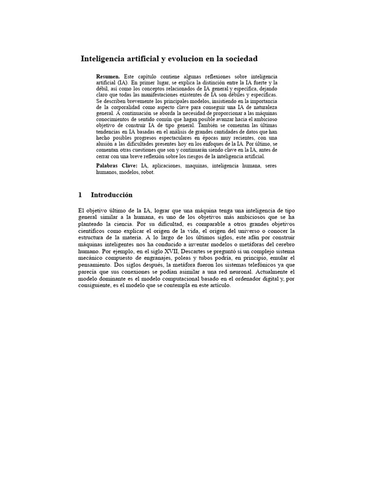 Inteligencia artificial | PDF | Inteligencia artificial | Inteligencia (IA) y semántica