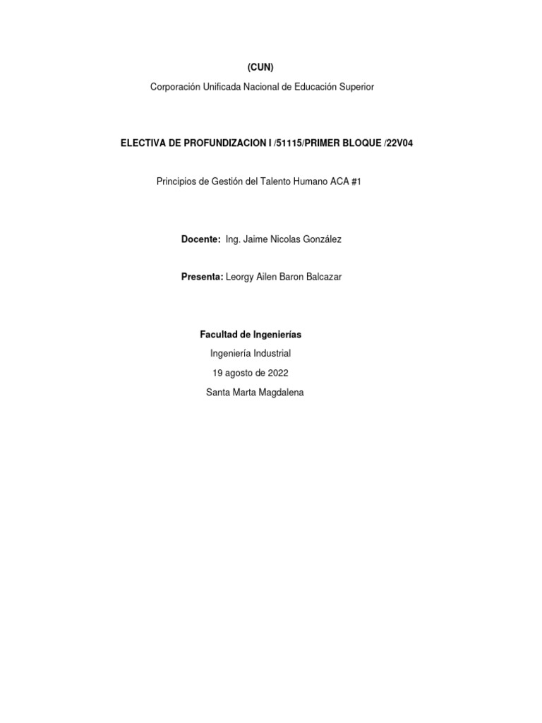 Aca 1 y 2 Electiva de Profundizacion | PDF