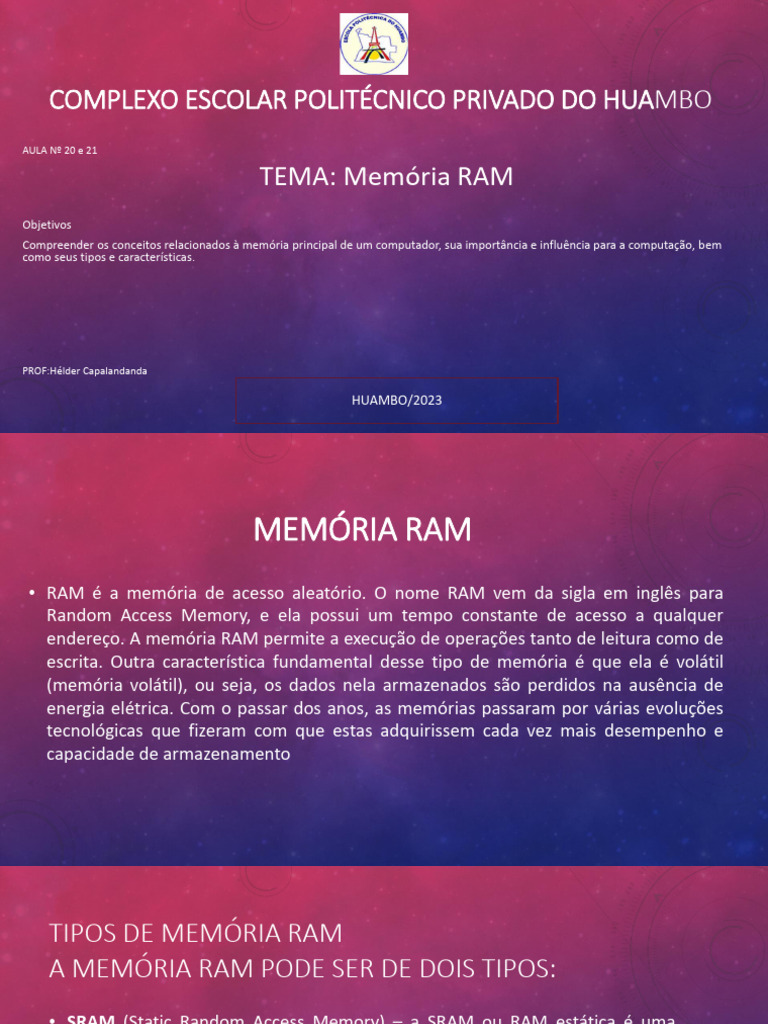 Complexo Escolar Politécnico Privado Do Huambo | PDF