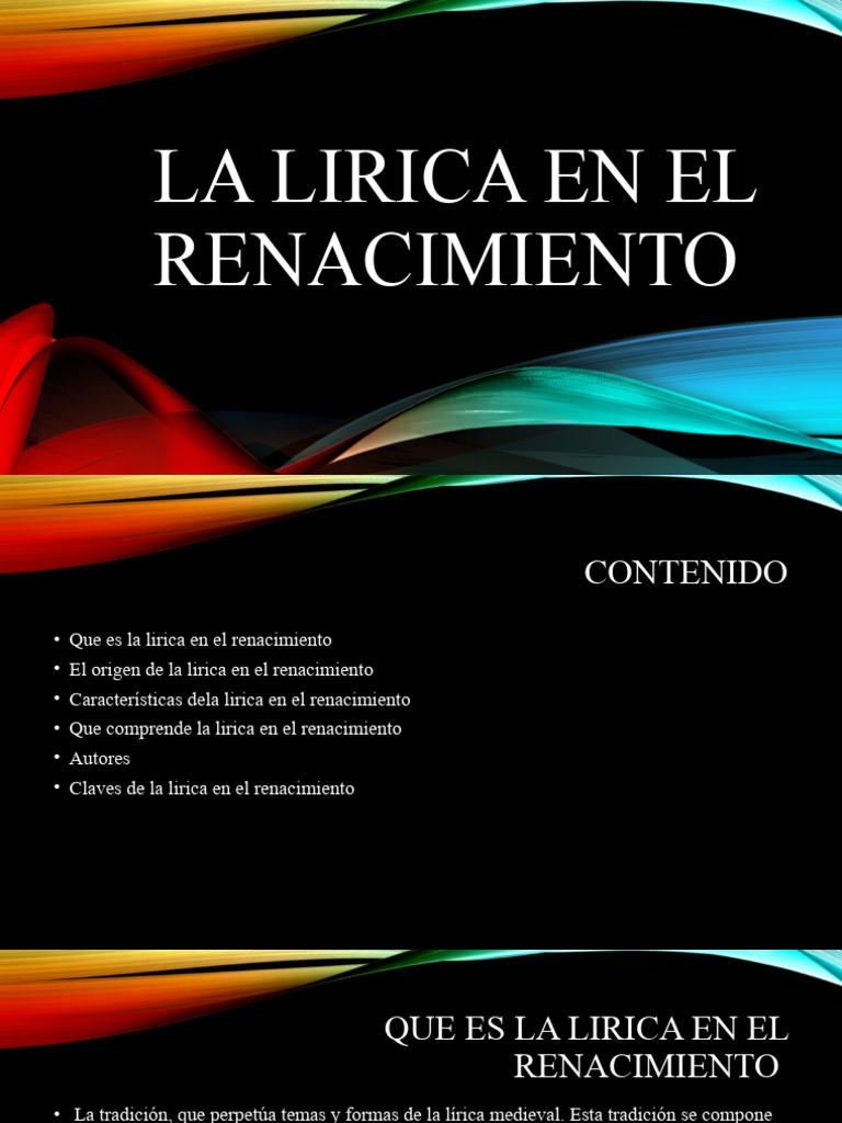 La Lirica en El Renacimiento | PDF