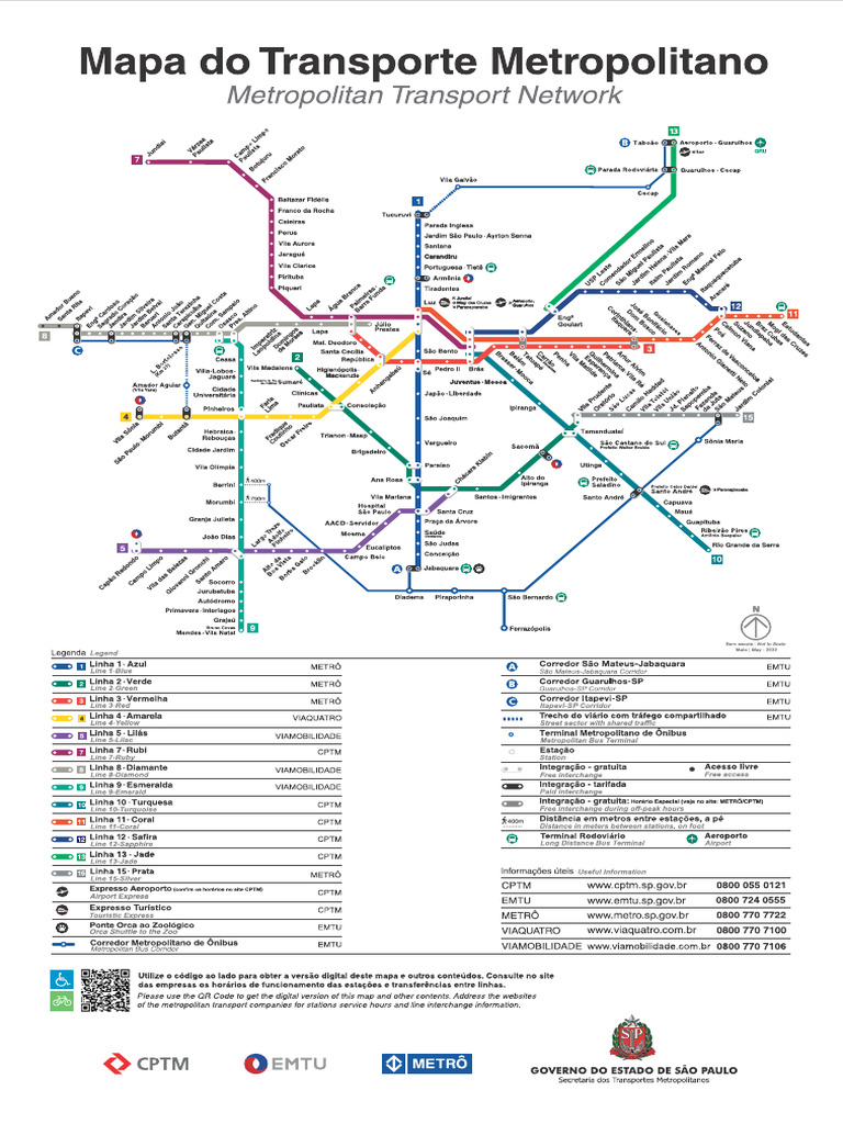 Mapa Da Rede Metro 2 | PDF