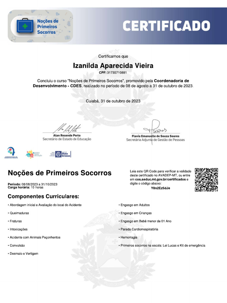 Certificado Nida 2 | PDF