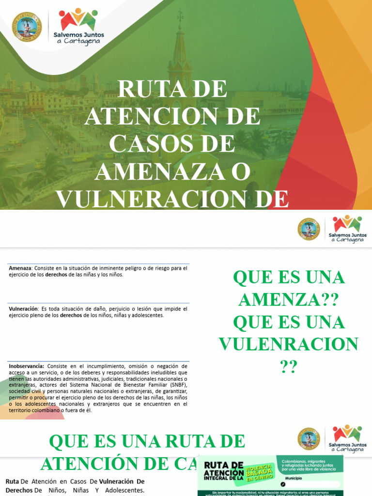 7 Ruta de Atencion de Casos de Amenaza o Vulneracion de Derechos | PDF 7 Ruta de Atencion de Casos de Amenaza o Vulneracion de Derechos | PDF