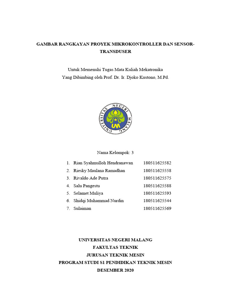 Gambar Rangkayan Proyek Mikrokontroller Dan Sensor | PDF