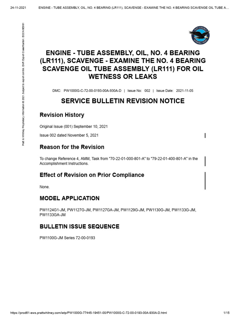 PW1000G C 72 00 0193 | PDF