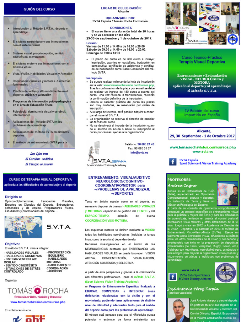 Triptico Curso SVTA 29 30 Sept 2017 | PDF
