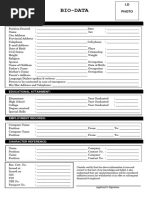 Biodata Format in Word Document | PDF