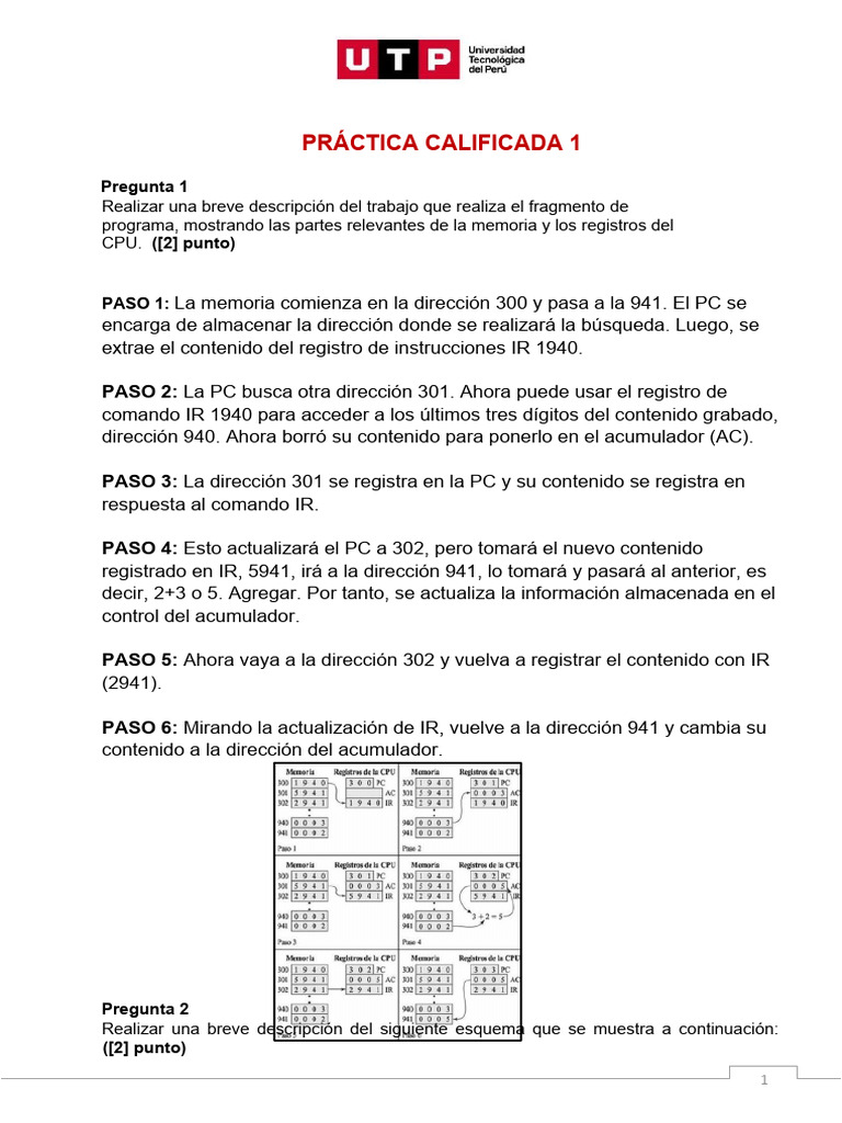 Practica Calificada 01 | Descargar gratis PDF | Almacenamiento de datos de la computadora | De ...