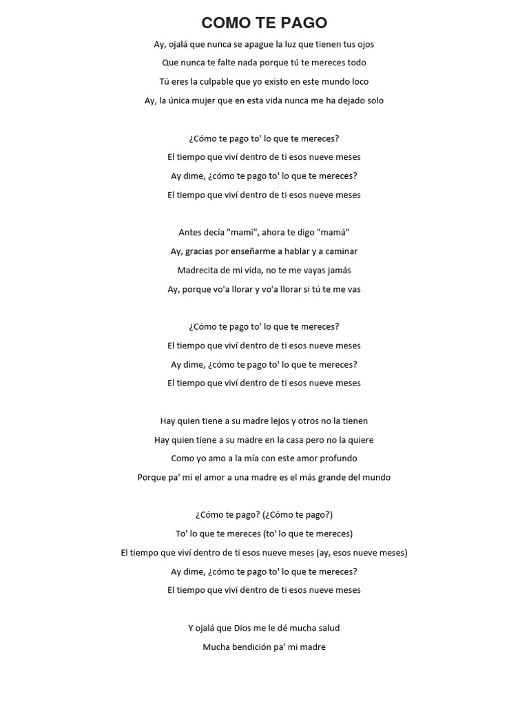 Como Te Pago | PDF