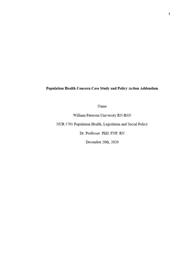 HIV/AIDS Public Health Case Study Paterson | PDF | Social Science ...