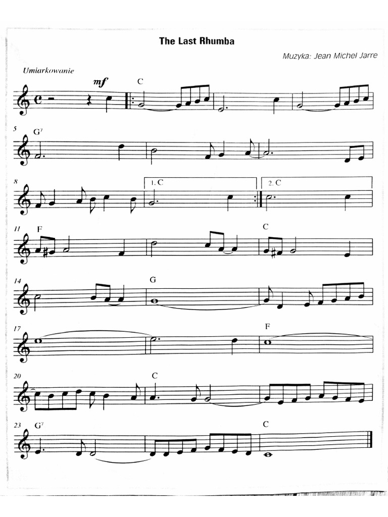 Jarre Last Rhumba | PDF