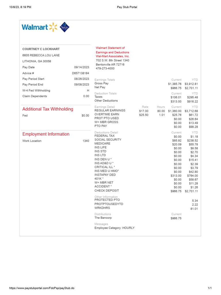 Pay Stub Portal2 | PDF | Government Finances | Money