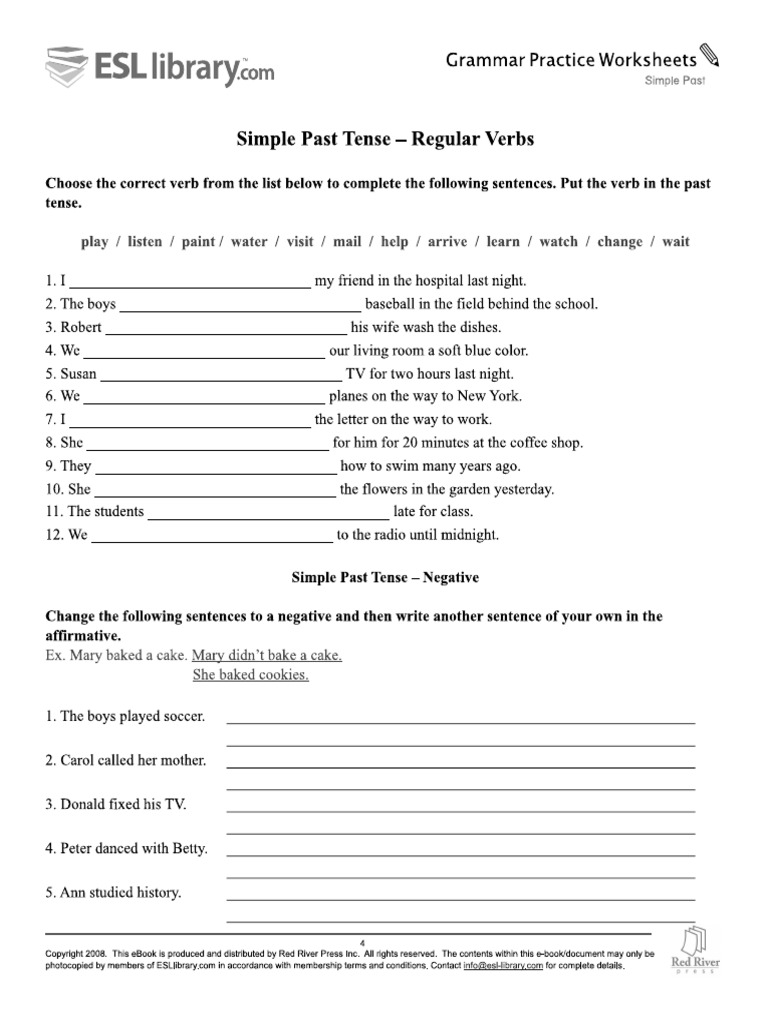 Regular Verbs 1 | PDF