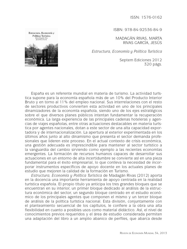 Estructura - Economia - y - Politica - Turistica Madagan Riovas | PDF ...