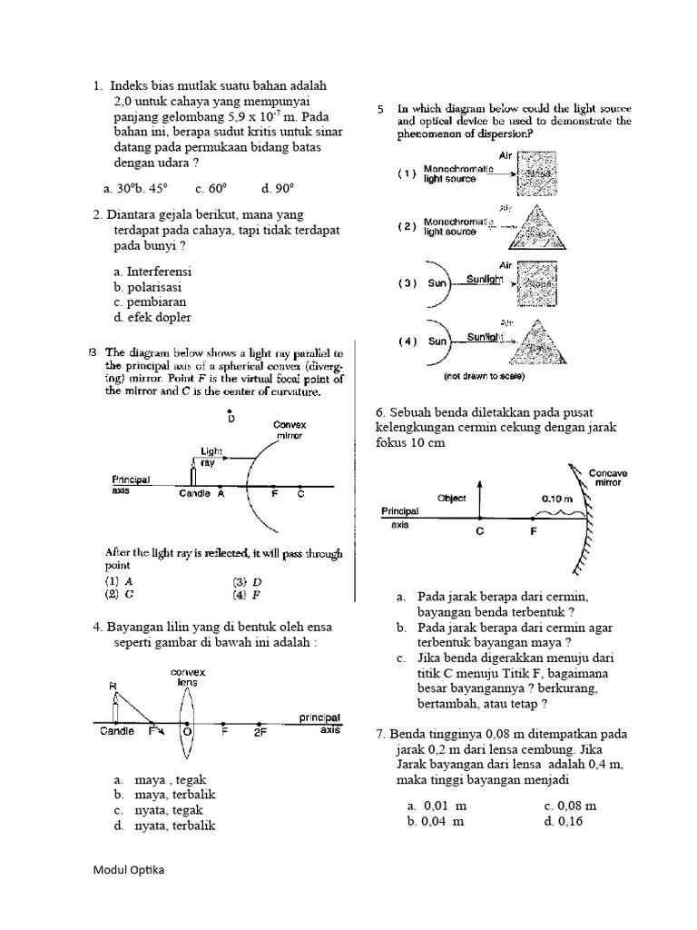 Latihan Optika | PDF