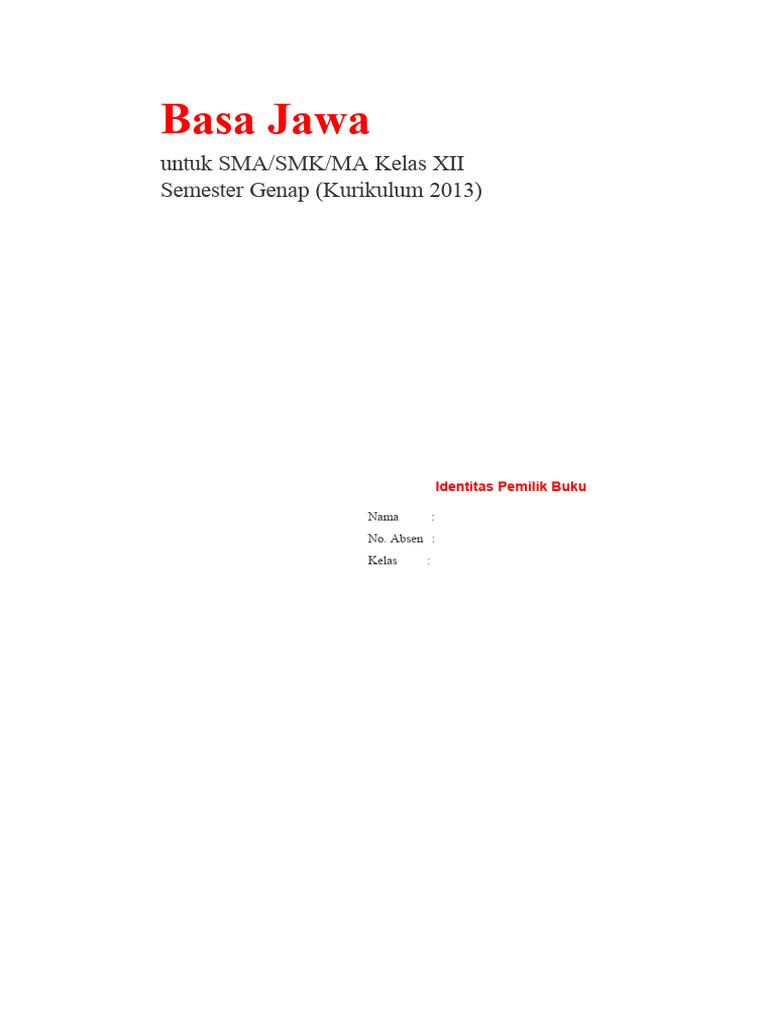 Materi Dhandhanggula Kelas XII | PDF