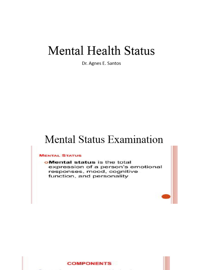 Mental Status 1 | PDF