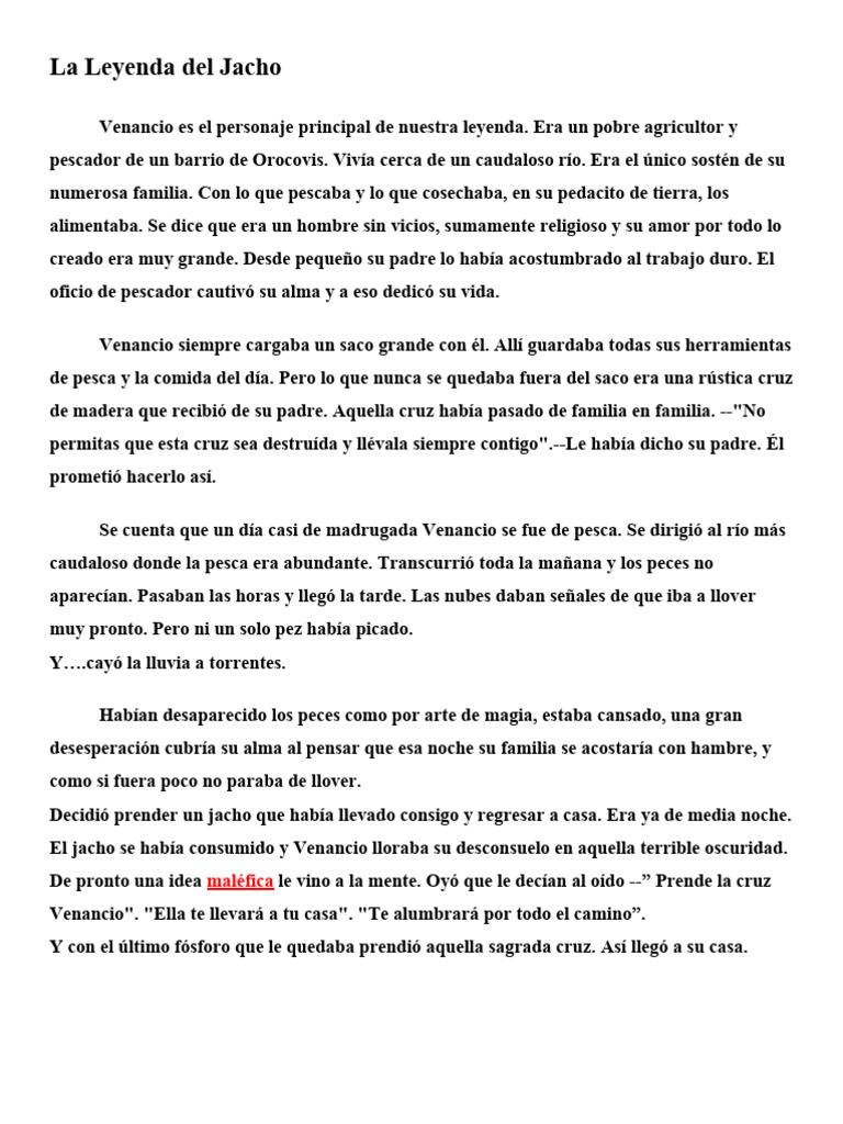La Leyenda Del Jacho | PDF