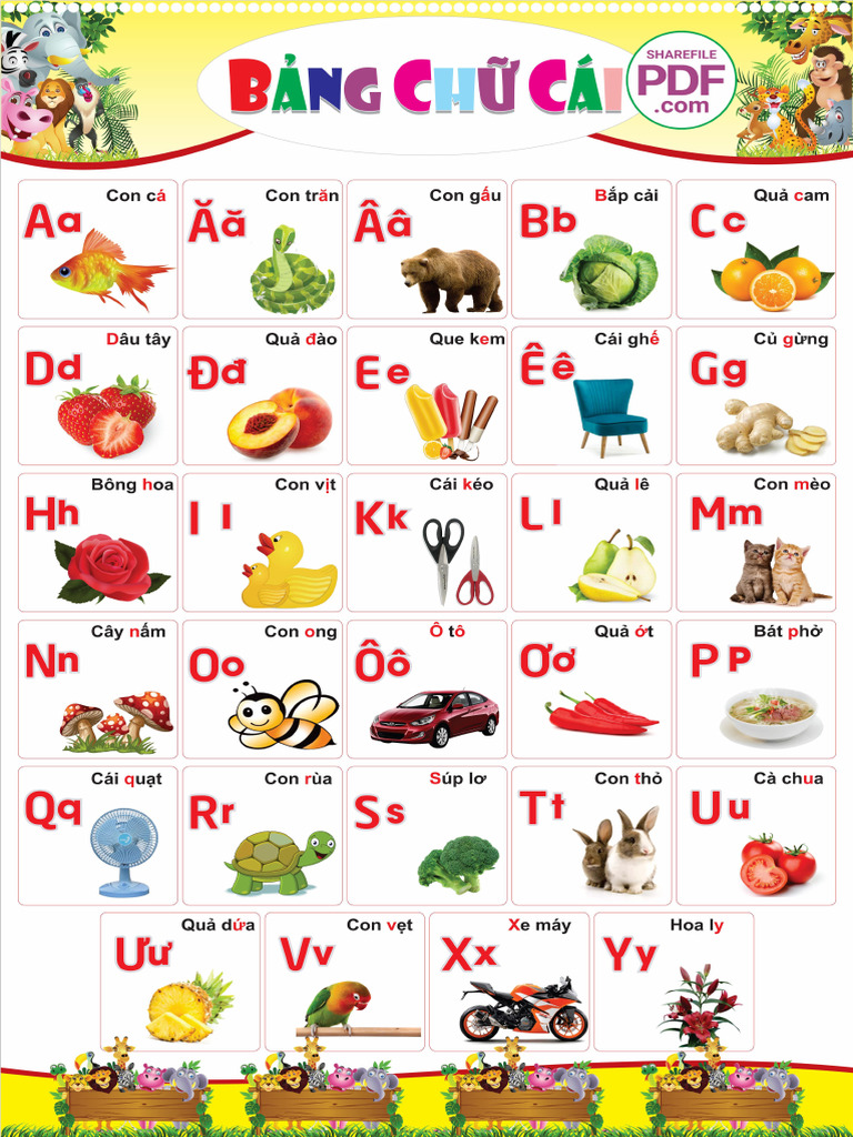 bang chu cai tieng viet 2 | PDF