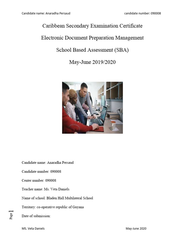 CSEC EDPM SBA: Document Guide | PDF