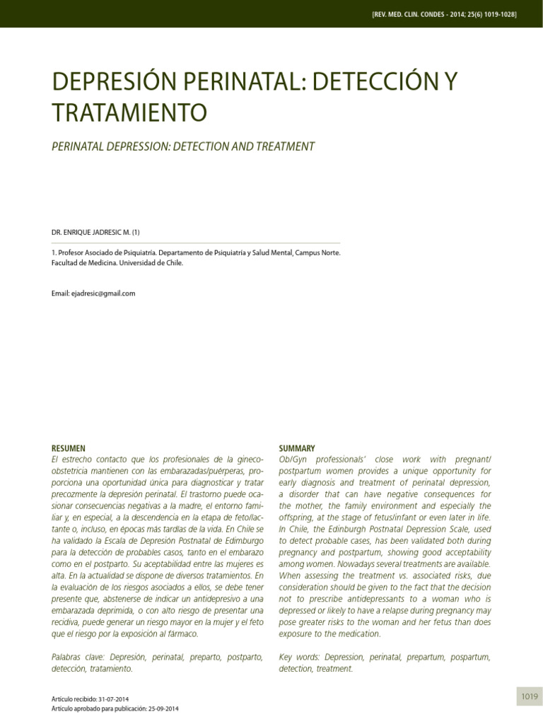 Depre Post Parto | PDF