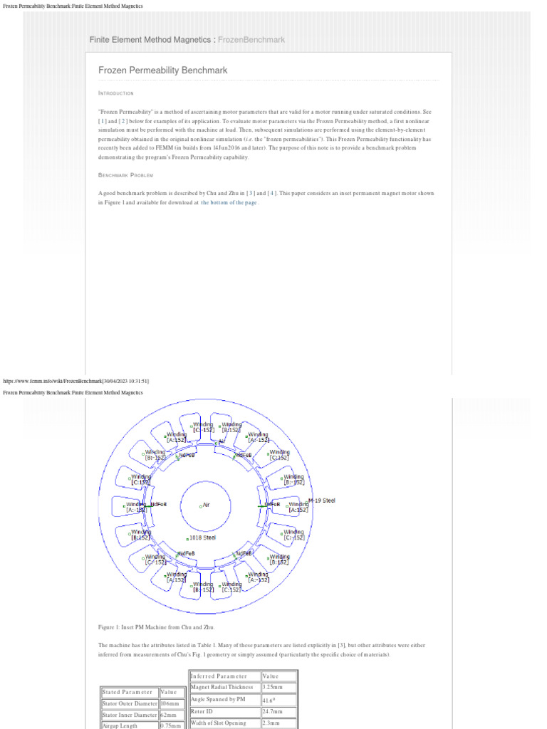Frozen Permeability BenchmarkFinite Element Method Magnetics | PDF ...