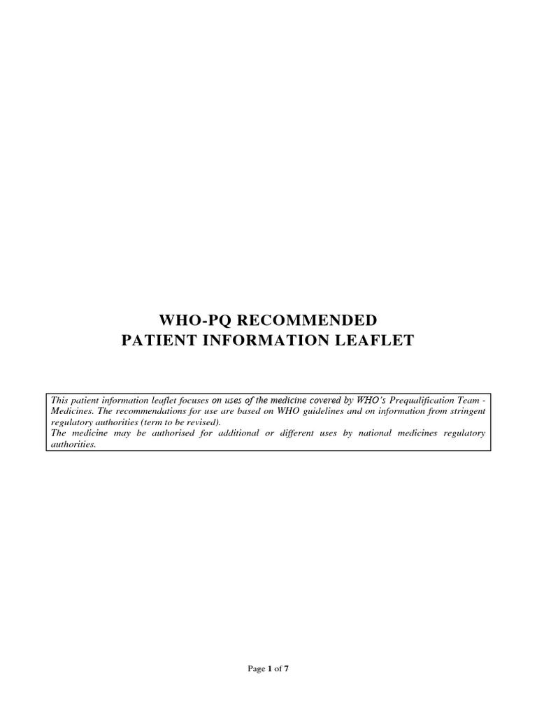 Spaq Co | PDF | Tablet (Pharmacy) | Malaria