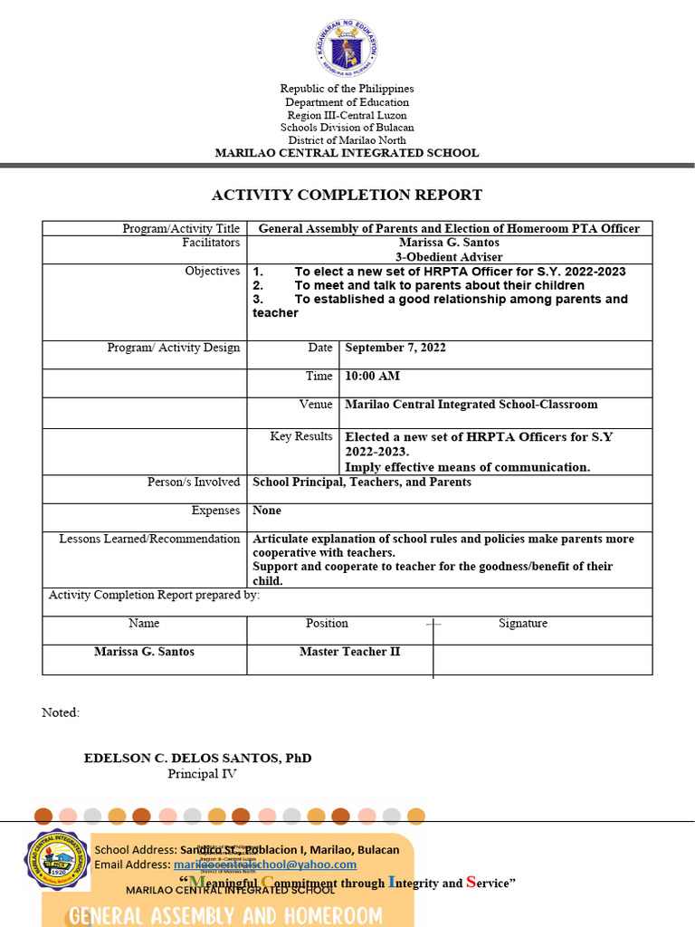 ACR - HRPTA 1st Quarter Obedient | PDF | Behavior Modification | Learning