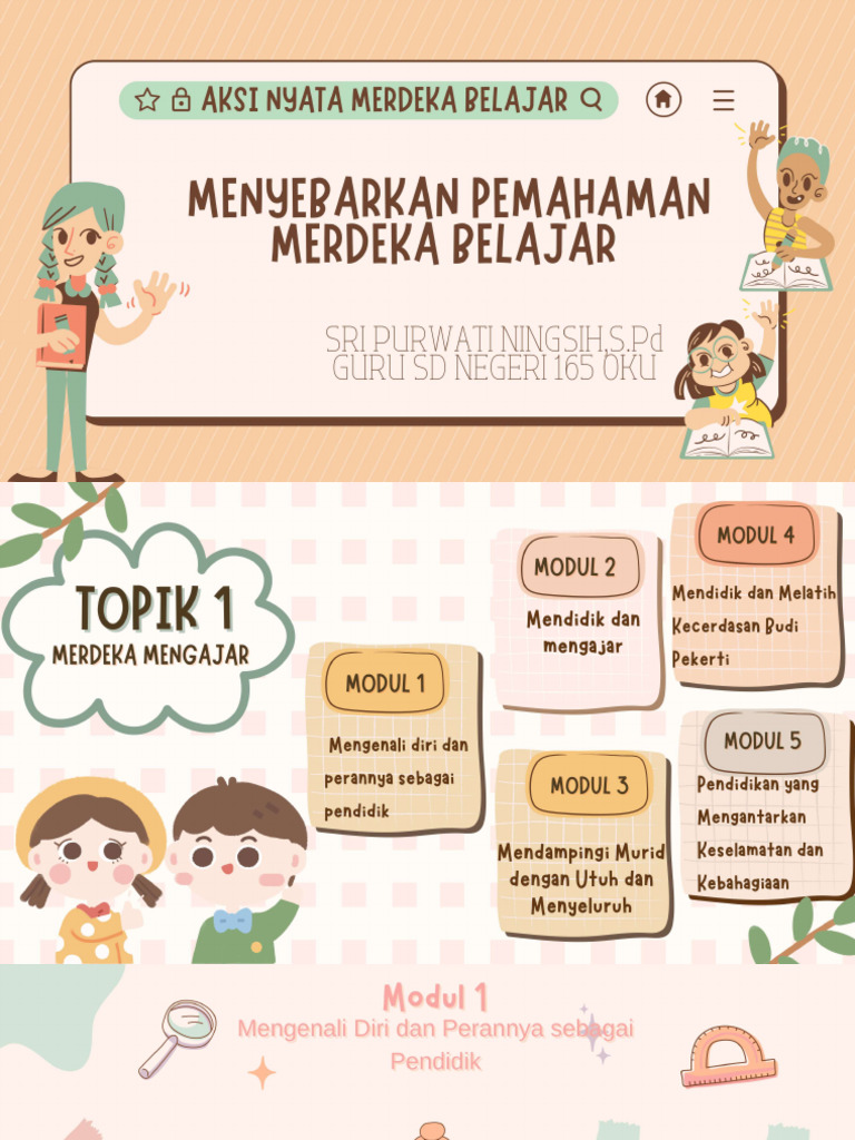 AKSI NYATA MERDEKA MENGAJAR Sri Purwati - Compressed | PDF
