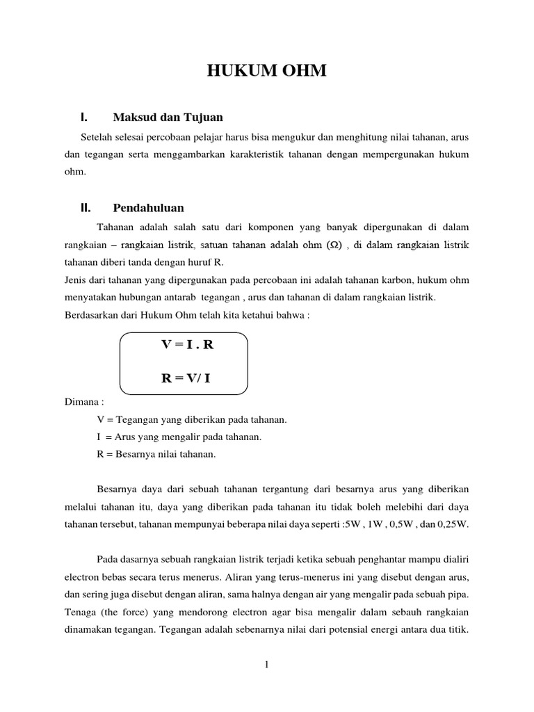 Hukum Ohm | PDF