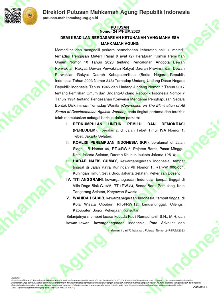 Putusan 24 P Hum 2023 20231010192604 | PDF