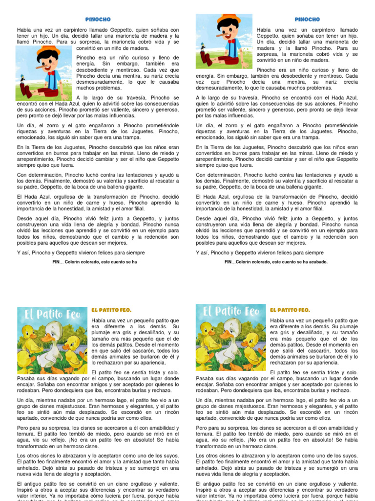 Cuentos Cortos para Niños | PDF | Pinocho
