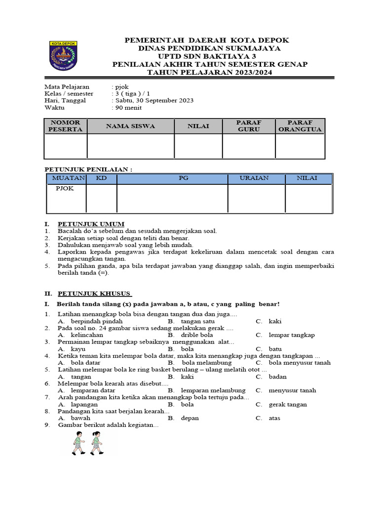 Soal latihan pts kls 3 | PDF Soal latihan pts kls 3 | PDF