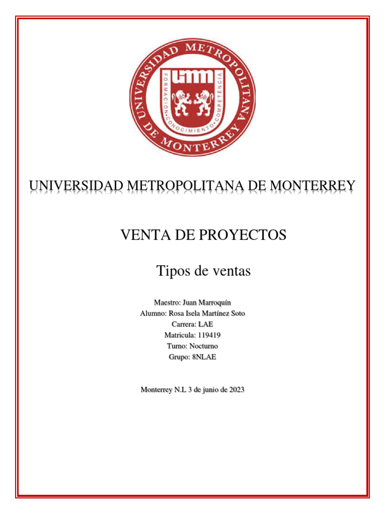 Tipos de Ventas | PDF