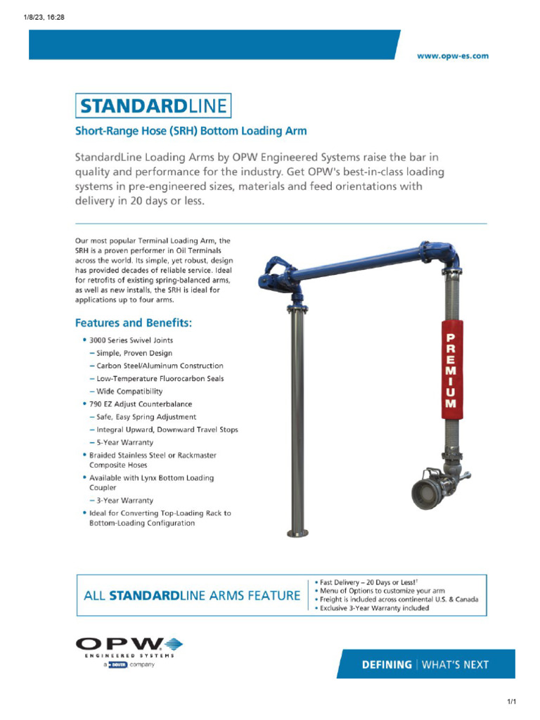 Brazos de Carga Terrestre Opw | PDF