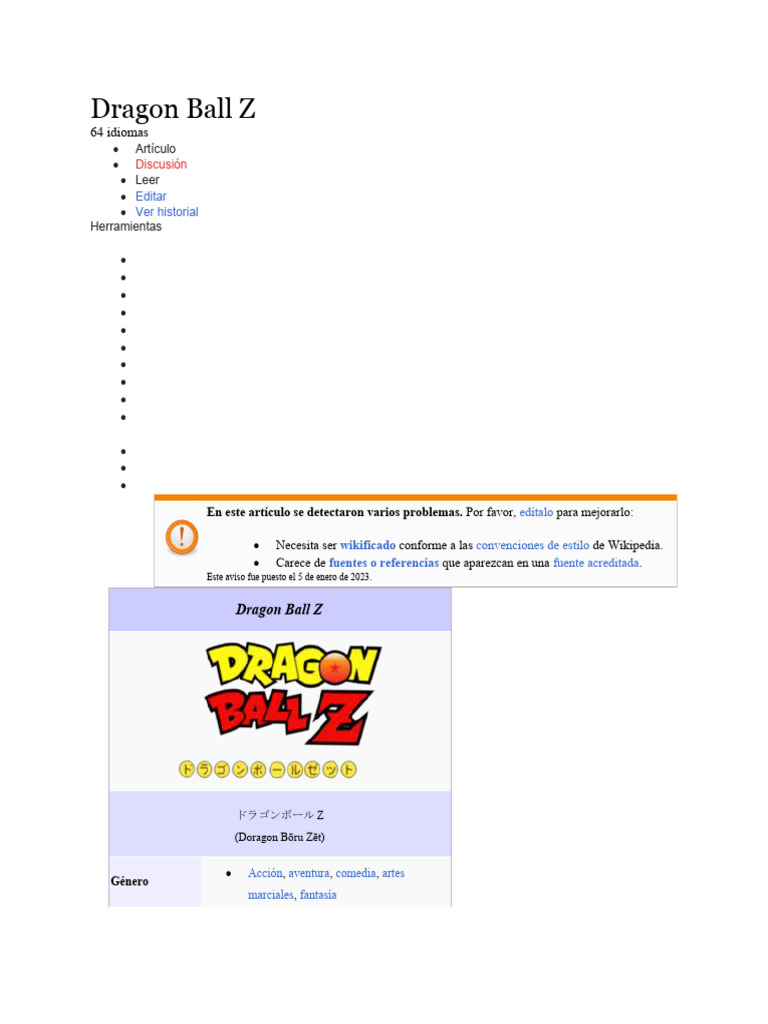 Dragon Ball Z | PDF
