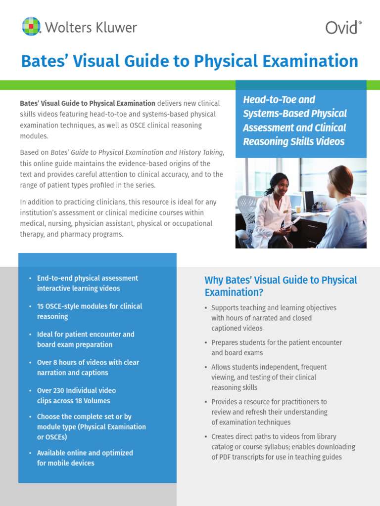 Factsheet Bates Visual Guide To Physical Examination | PDF | Career ...