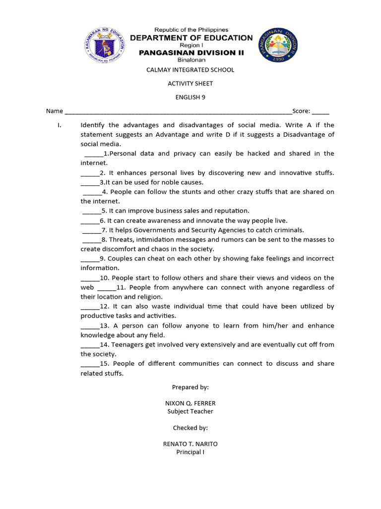 Calmay Integrated School | PDF