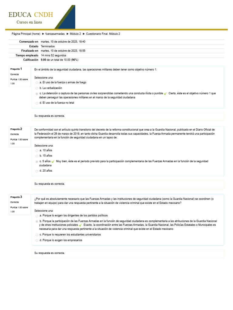 Cuestionario Final. Módulo 2 | PDF