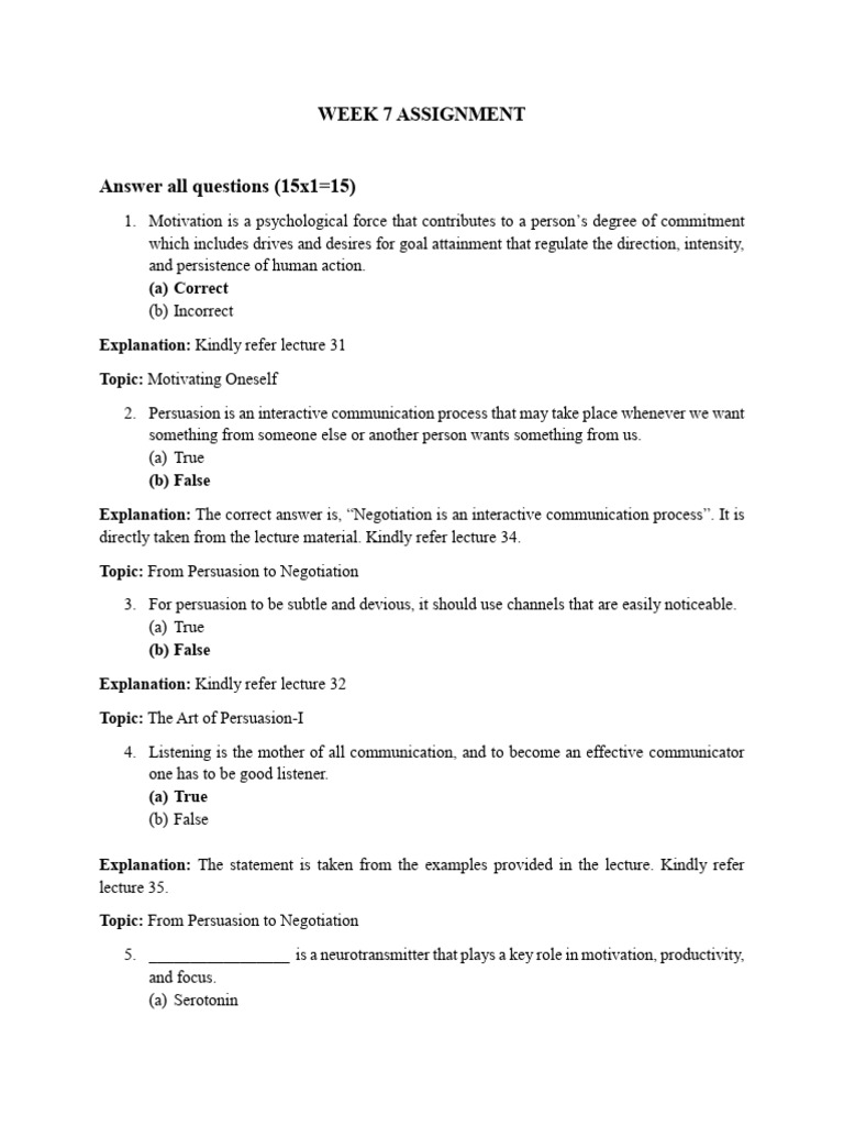 Assignment 7 Solution Pdf