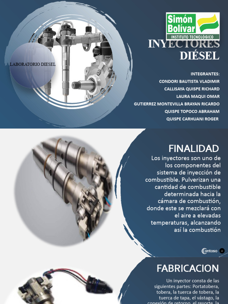 Partes del inyector diésel | PDF