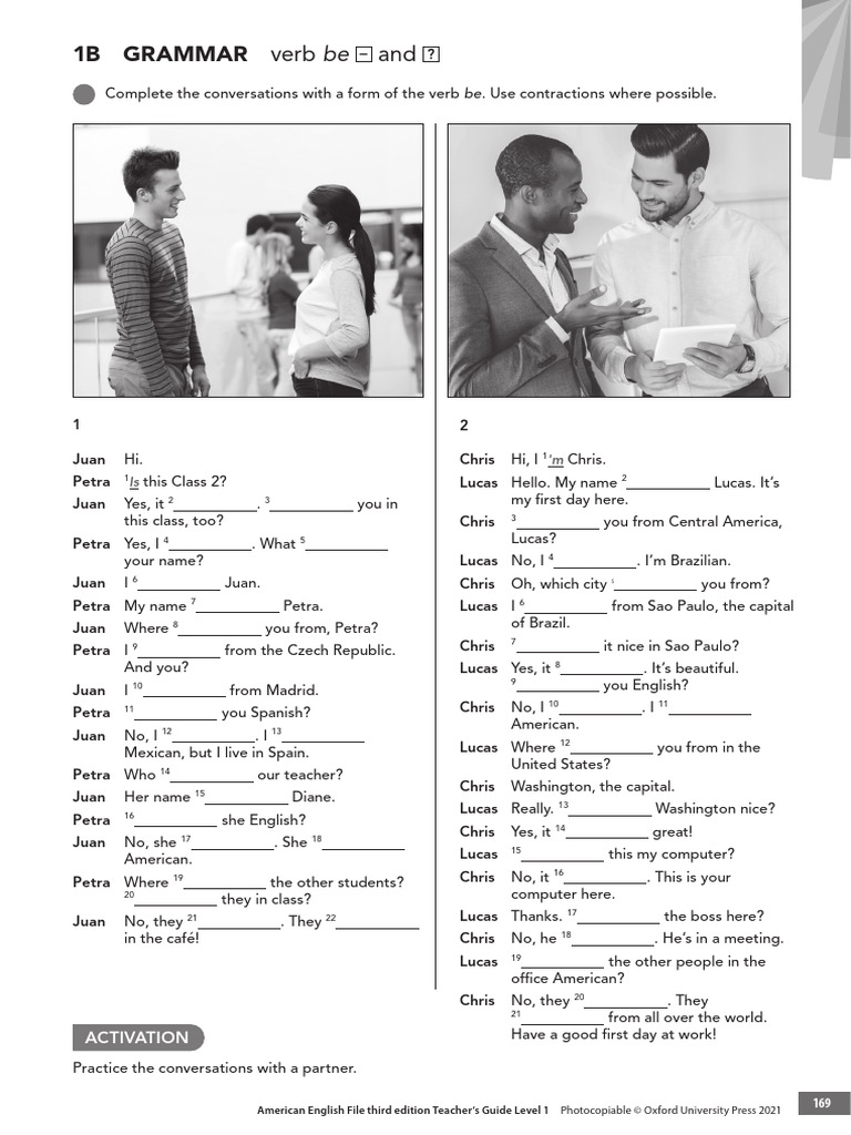 AEF3e Level 1 TG PCM Grammar 1B | PDF
