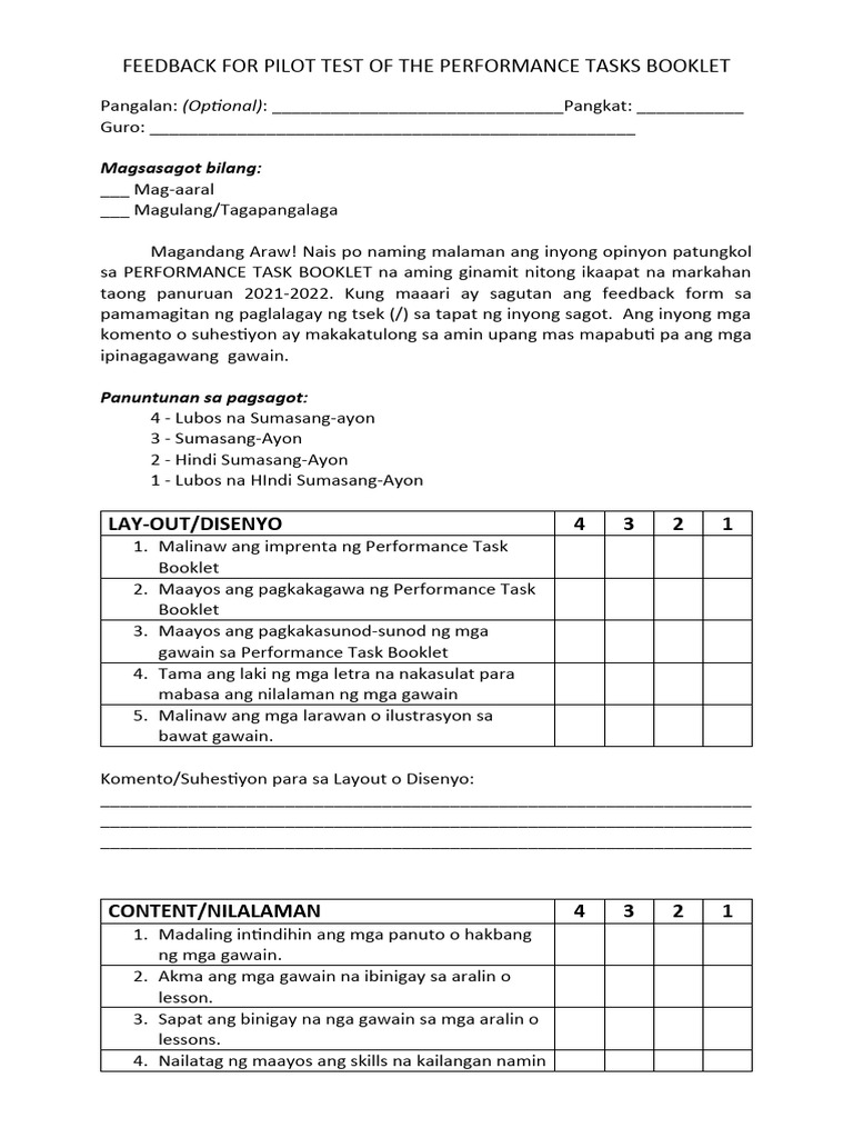 Evaluation Tool Tle Up | PDF