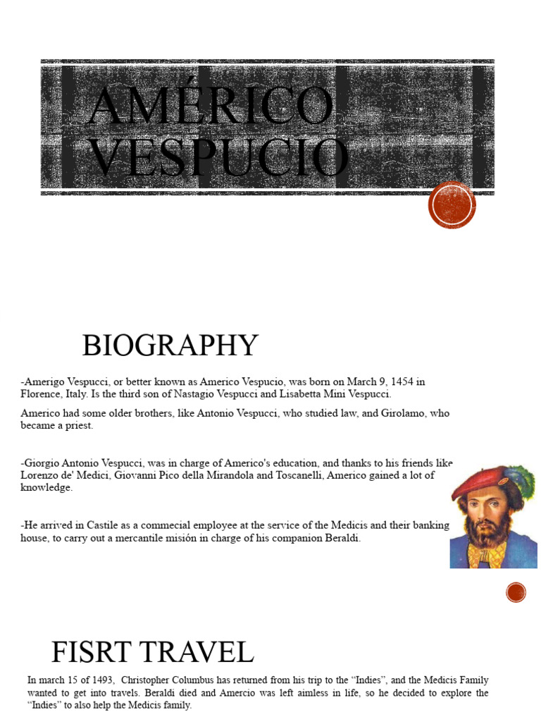 Amerigo Vespucci: Explorer Biography | PDF