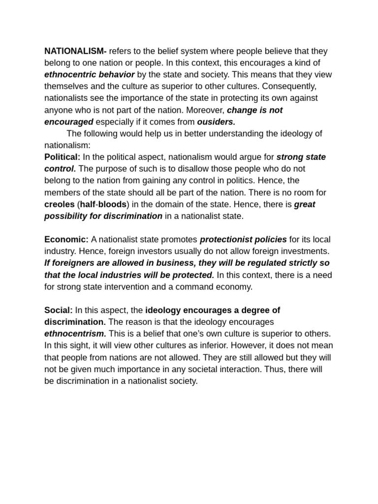 NATIONALISM | PDF
