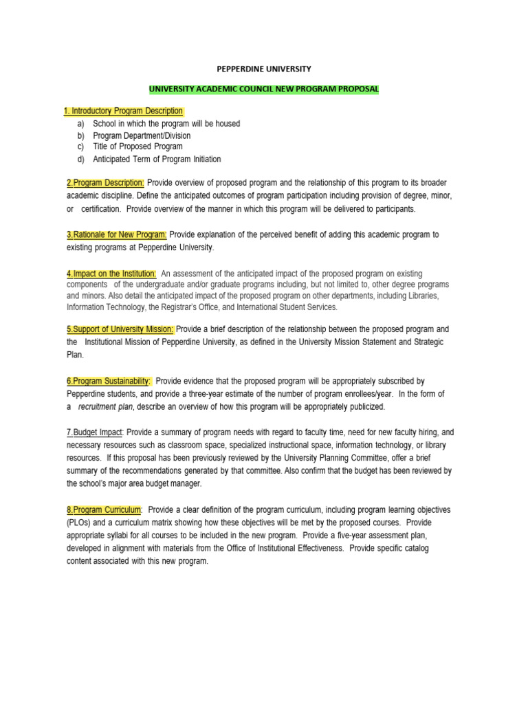 Proposal Template 2 | Download Free PDF | Curriculum | Information