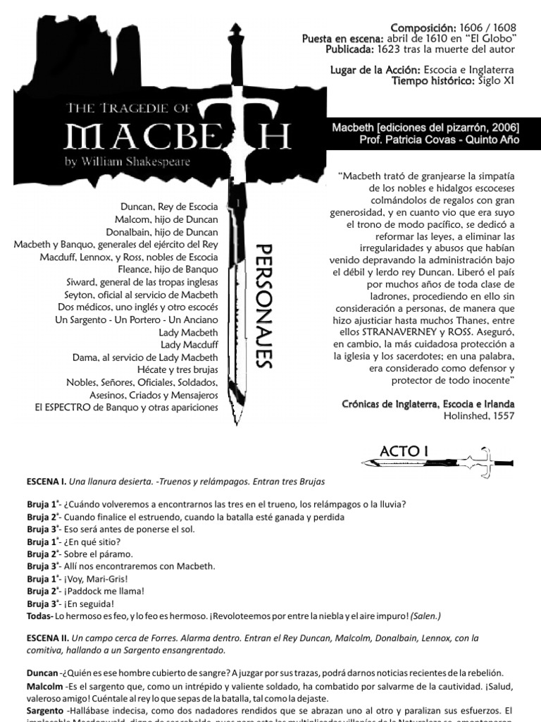 SHakespeare/ Macbeth (Texto) | PDF