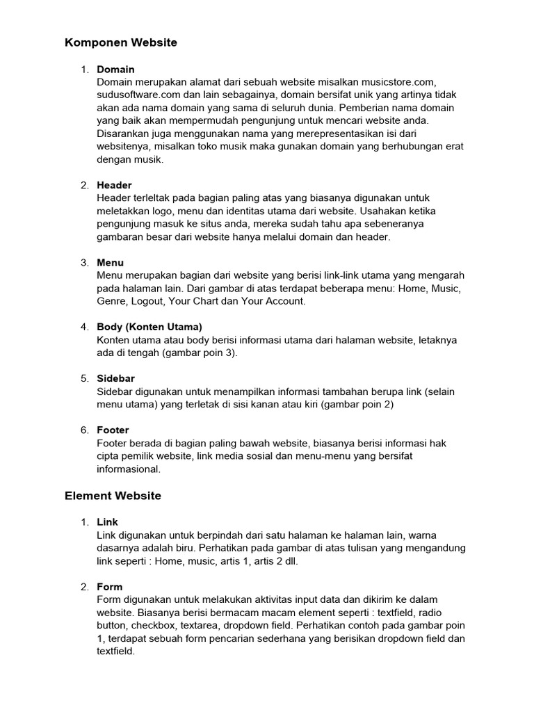 Komponen Website | PDF